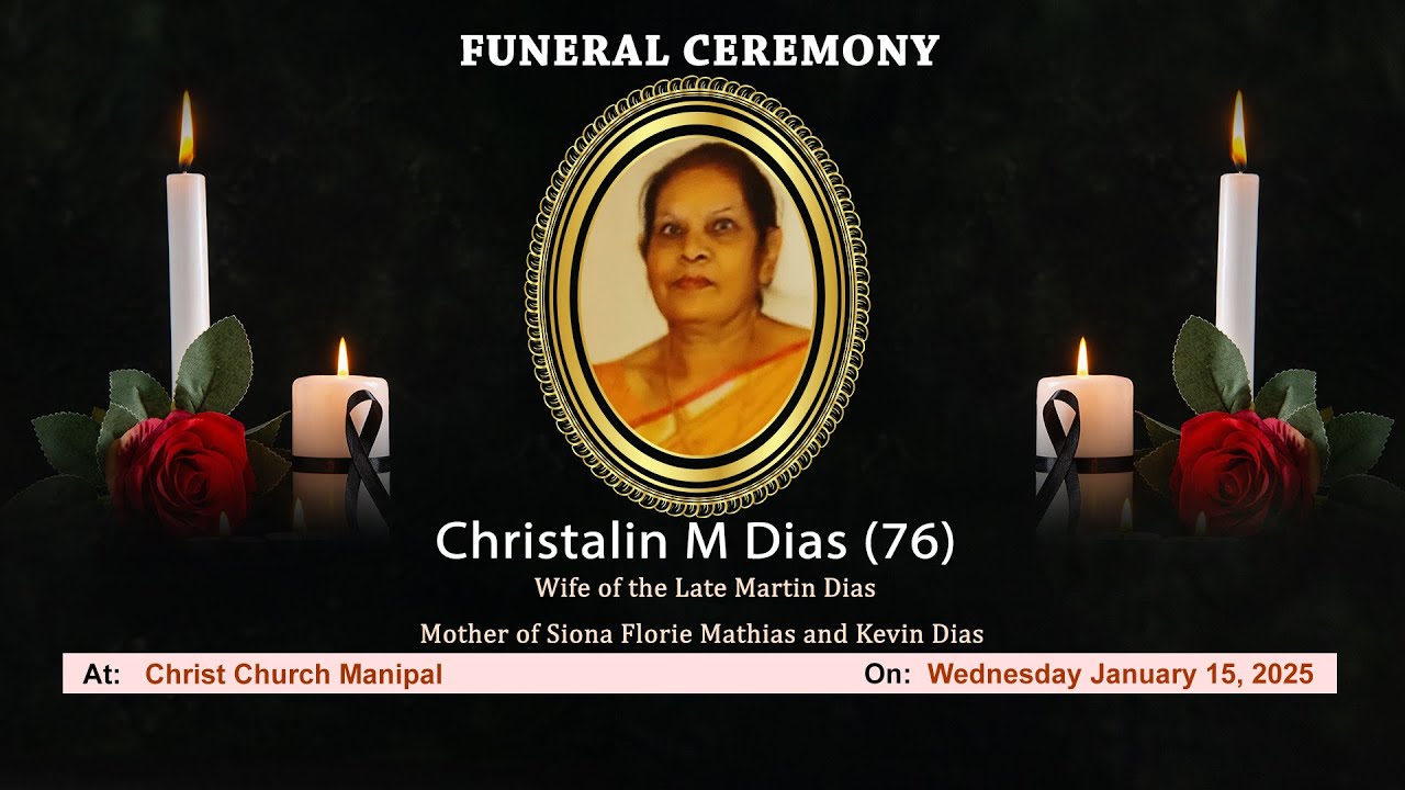 Final Journey of Christalin M Dias (76) Manipal | Daijiworld Udupi ...