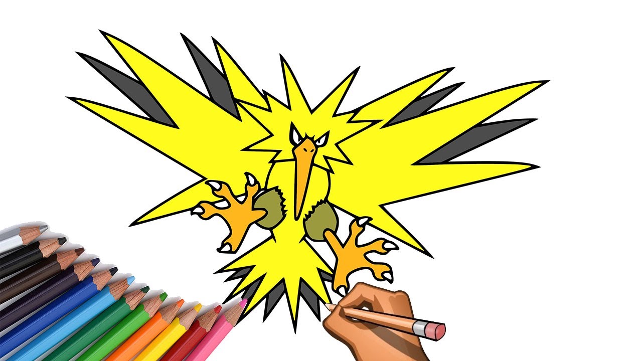 HOW TO DRAW POKEMON | ZAPDOS - YouTube