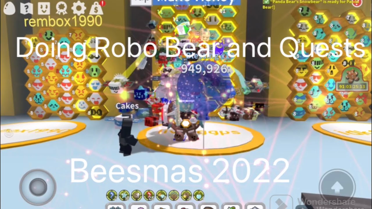 Doing Robo Bear Challenge and More Quests - Bee Swarm Simulator - YouTube