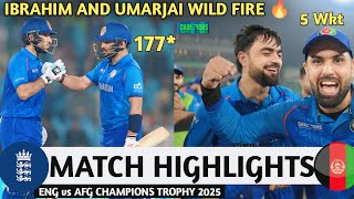 Afg Vs Eng Champions Trophy Highlights 2025 Afghanistan Vs England Full ...