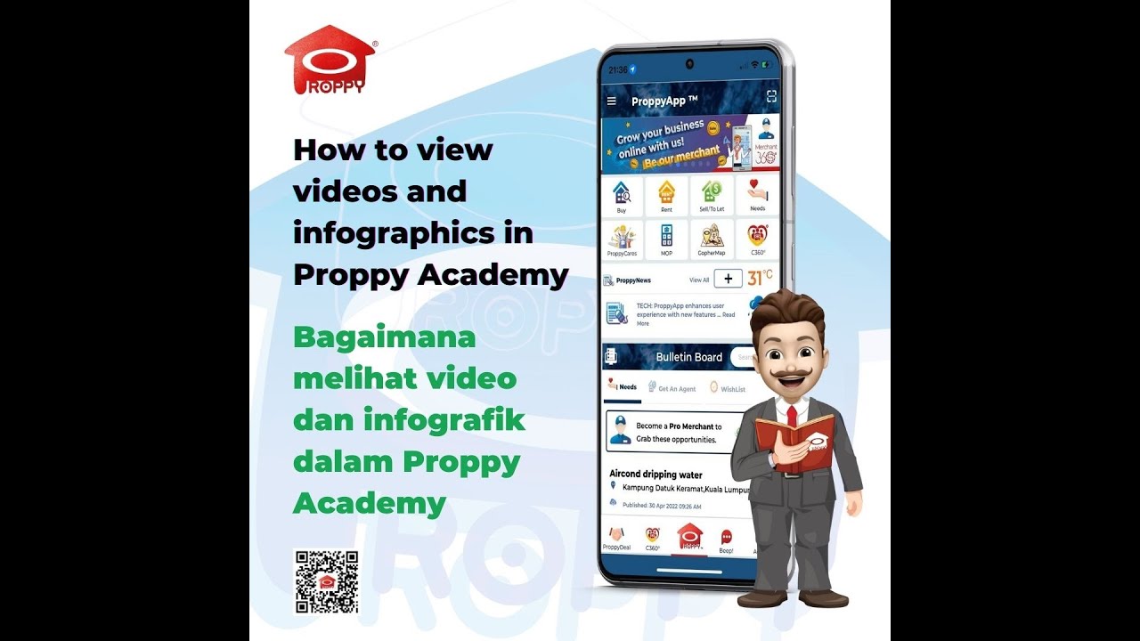 Bagaimana melihat video dan infografik dalam Proppy Academy - YouTube