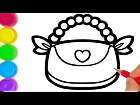 Beautiful purse drawing painting and colouring for kids and Toddlers ...