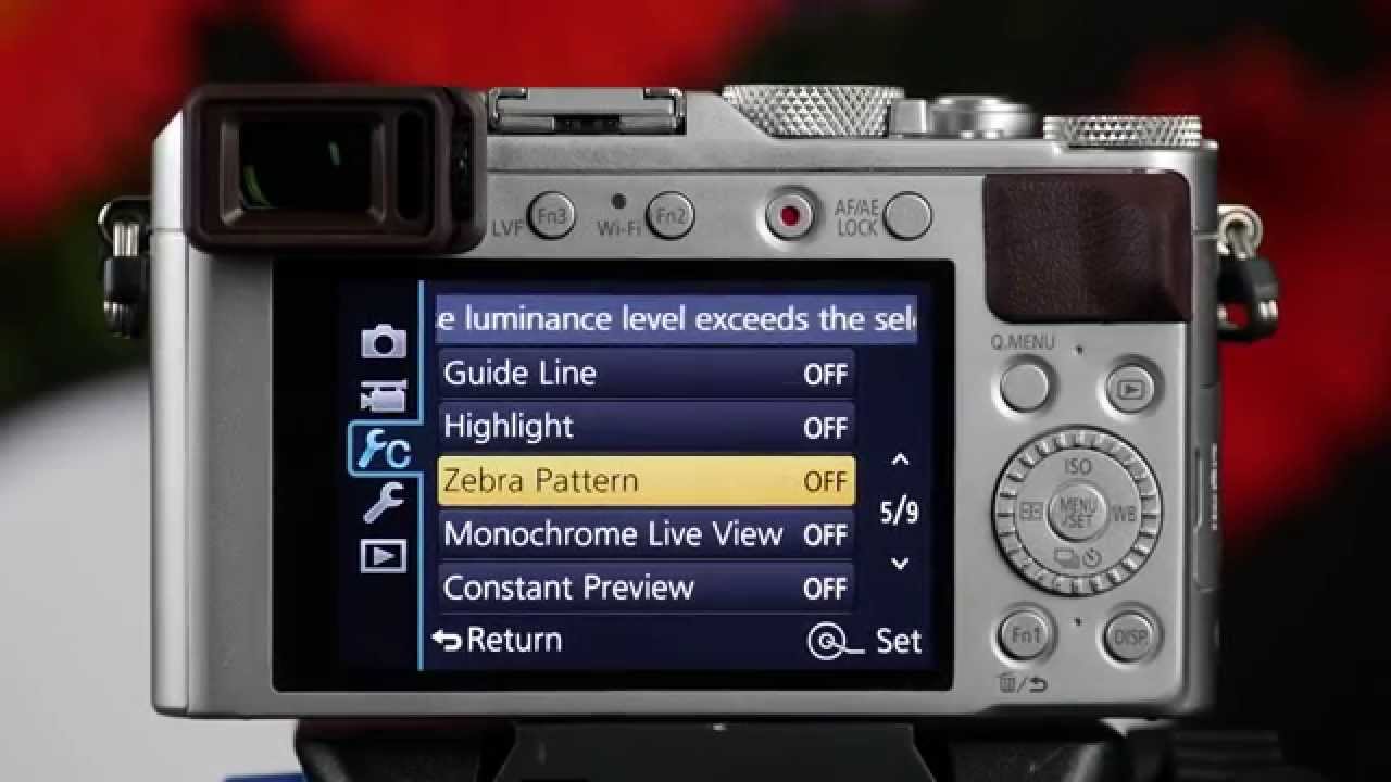 Panasonic - LUMIX Point and Shoot - DMC-LX100 - How to use the Zebra ...