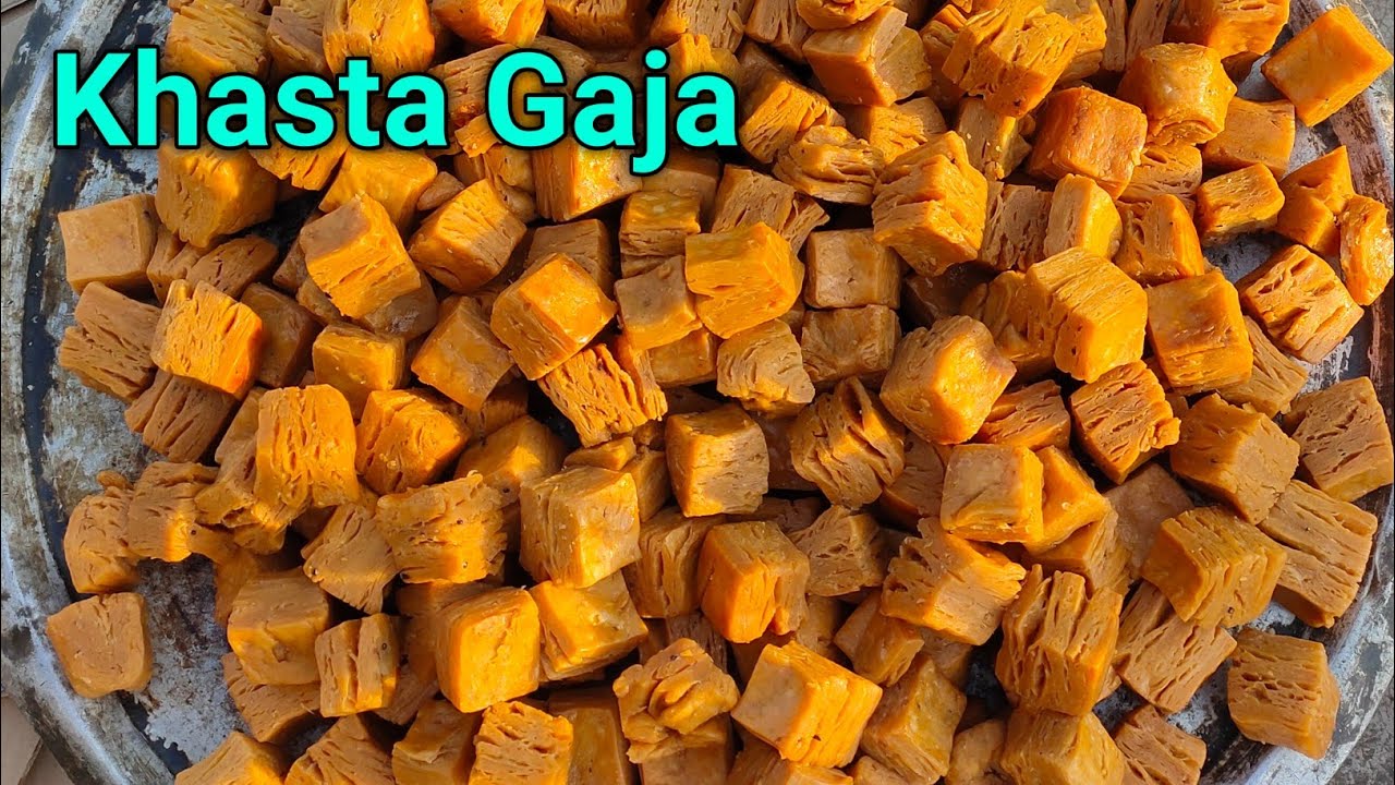Khasta Gaja Sweet Odisha ଖାସ୍ତା ଗଜା Recipe ବାହାଘର ଭାର ମିଠା Making - YouTube
