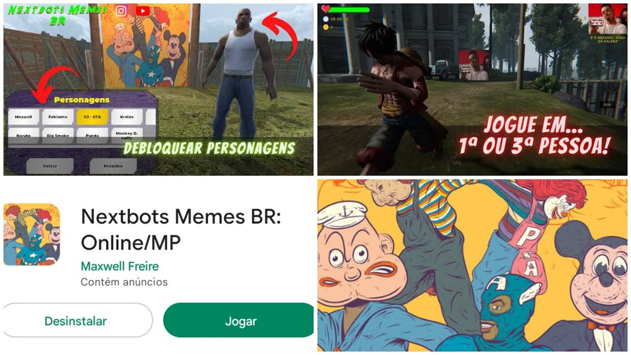 SAIU!! NEXTBOTS MEMES BR😎!!!! JOGANDO COM AMIGOS!! - YouTube