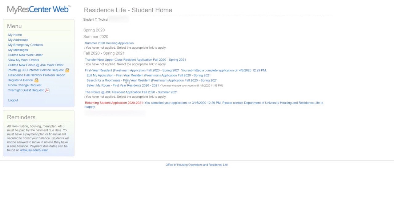 Spring 2020 First-Year Room Selection Tutorial - YouTube