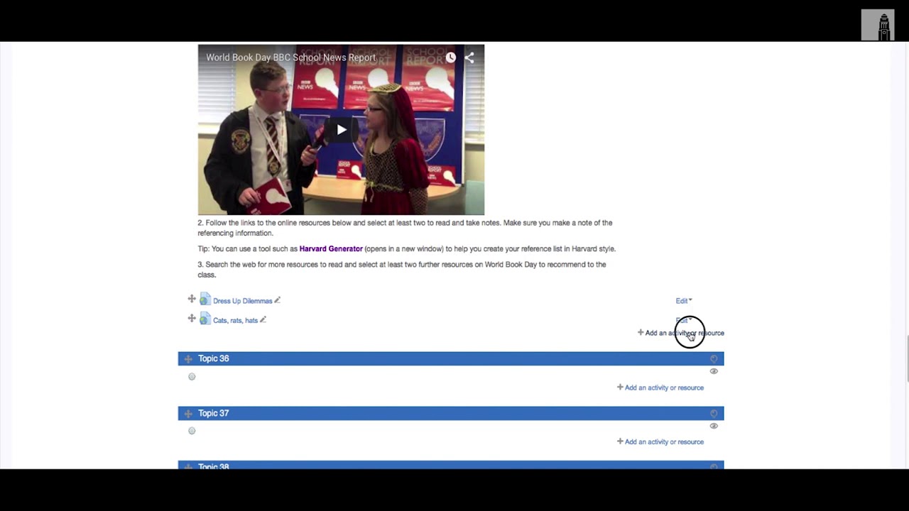 Making a blended learning design in Moodle - YouTube