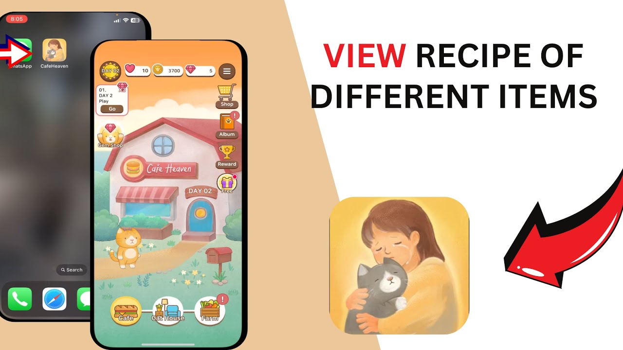 View recipe of different items on Cafe Heaven | GamingExplained - YouTube
