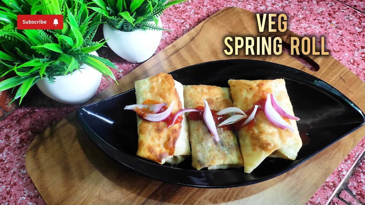 Veg Spring Roll | Vegetables Spring Rolls with Homemade Sheets ...