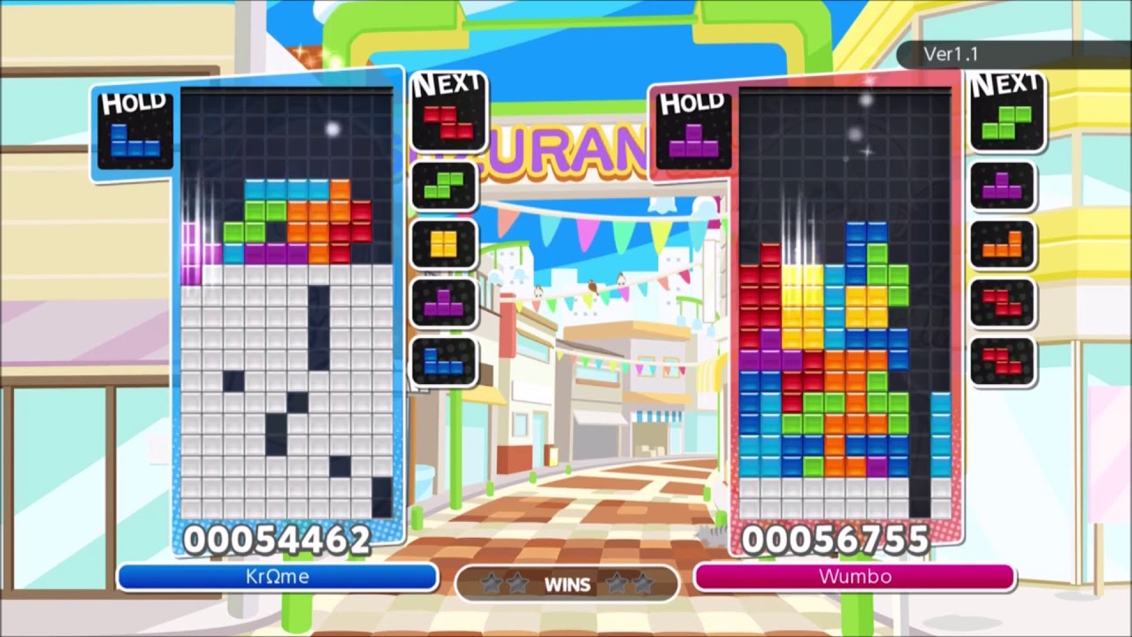 Puyo Puyo Tetris - Wumbo vs Krome - TKI Double Perfect Clear - YouTube