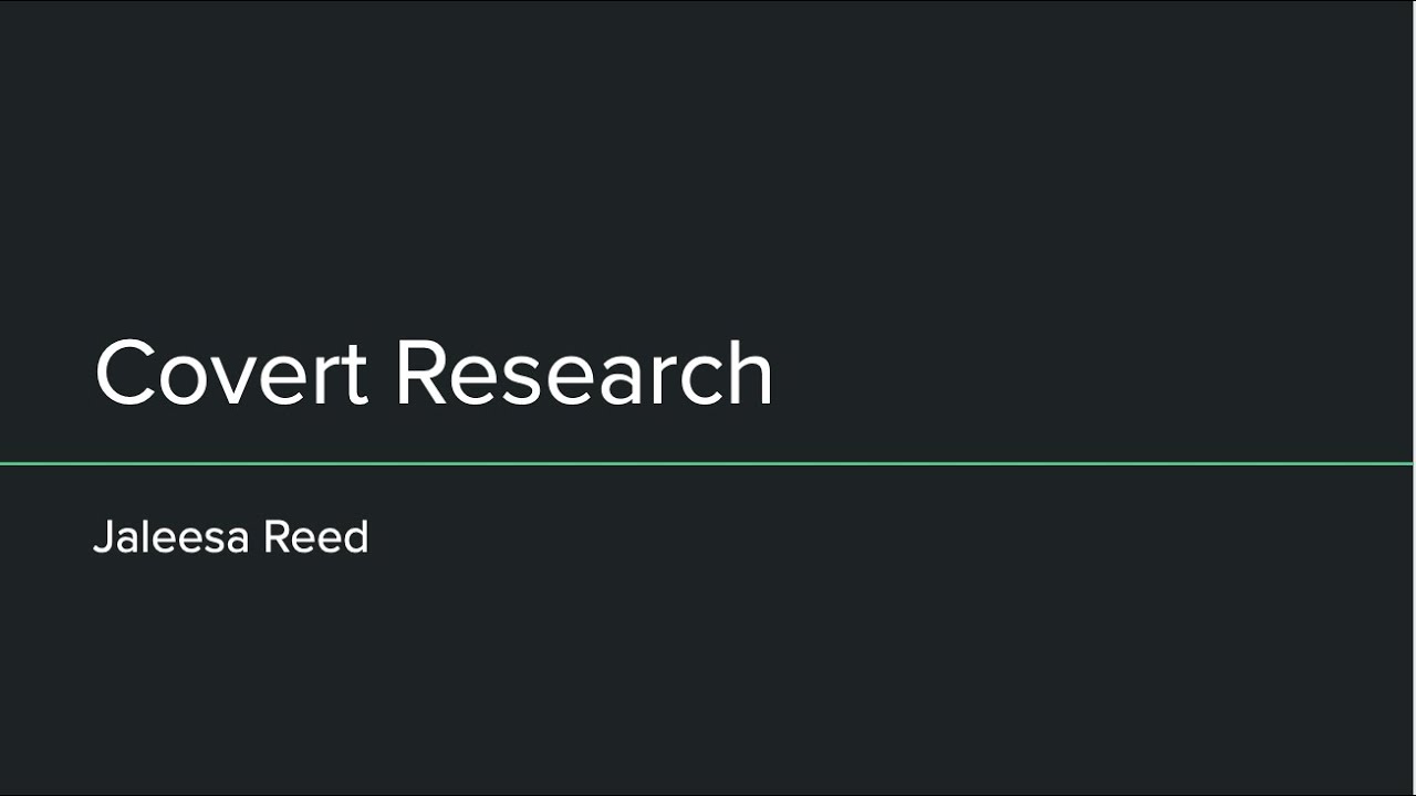 Covert Research - YouTube