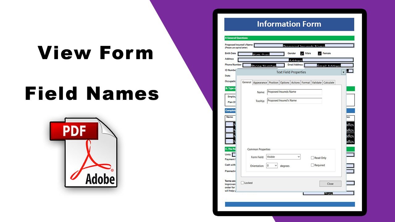 How To View Form Field Names In A Pdf Document Using Adobe Acrobat Pro How To View Form Field Names In A Pdf Document Using Adobe Acrobat Pro
