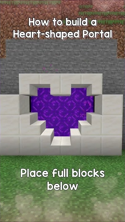 Heart-shaped Nether Portal - Minecraft Tutorial #shorts - YouTube