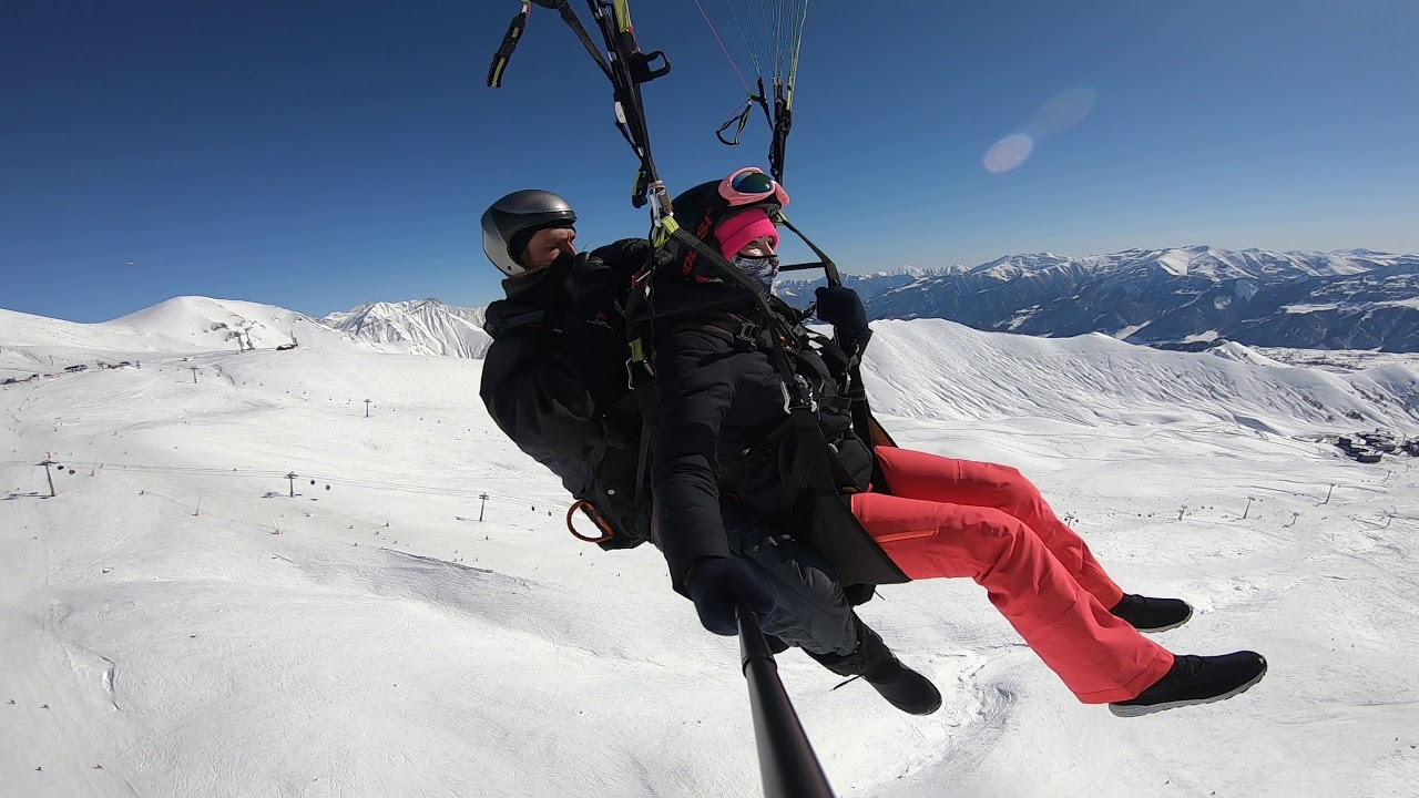 11022020 SkyAtlantida Team gudauri paragliding Georgia полет гудаури ...