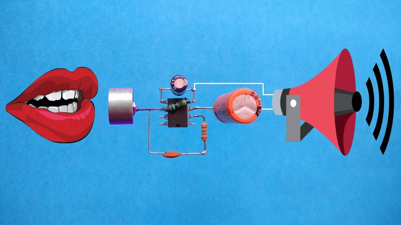 Loud And Clear Sound Mic Amplifier Circuit..Simple Megaphone Circuit ...