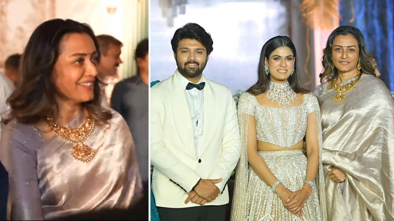 Mahesh Babu Wife Namrata Shirodkar Visuals @ Ashish & Advitha Reception ...