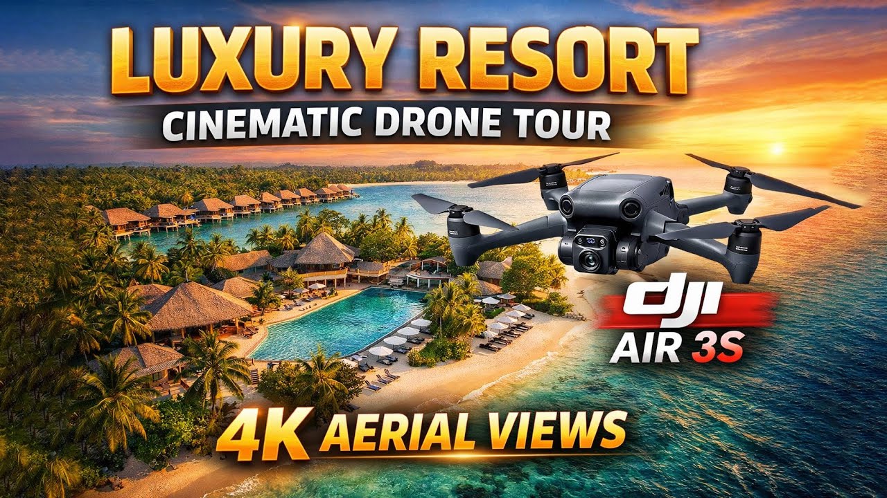 Luxury Resort Cinematic Drone Tour | DJI Air 3S 4K Aerial Views #drone ...
