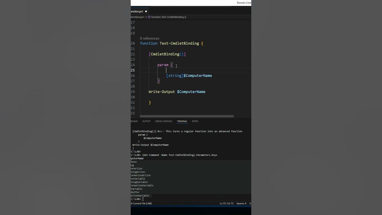 Add open and closed square brackets and Mandatory parameter to Function #shorts #powershell ...
