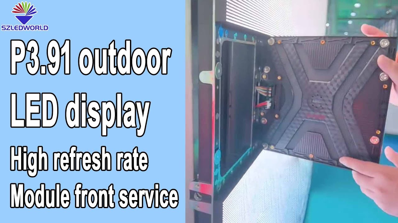 p3.91 outdoor led display, high refresh rate, module front service ...
