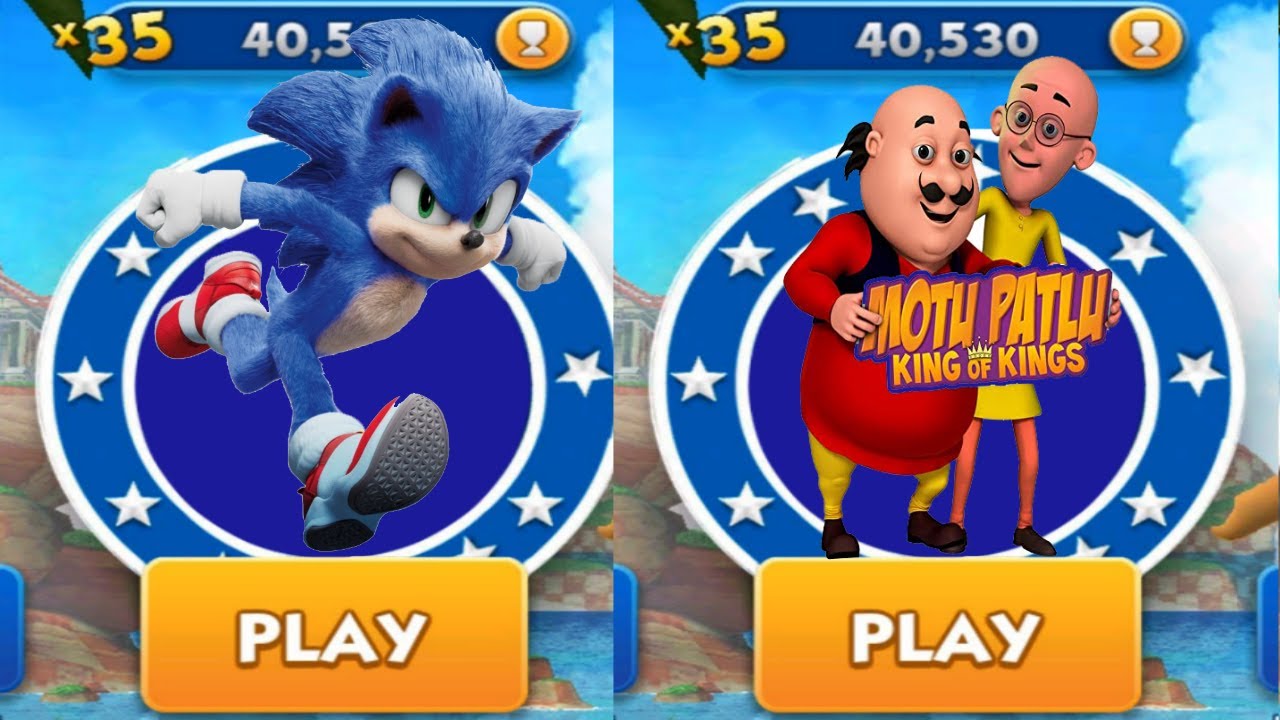 Sonic Dash vs Motu Patlu Run - Movie Sonic vs All Bosses Zazz Eggman ...