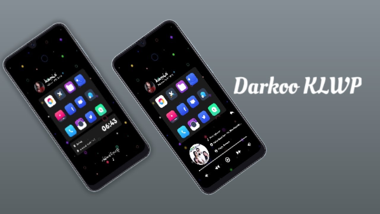 Free KLWP themes | Darkoo KLWP - YouTube
