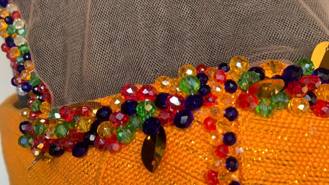 Kente Beading GC Session 105; How to bead unto bustline 😍 # ...