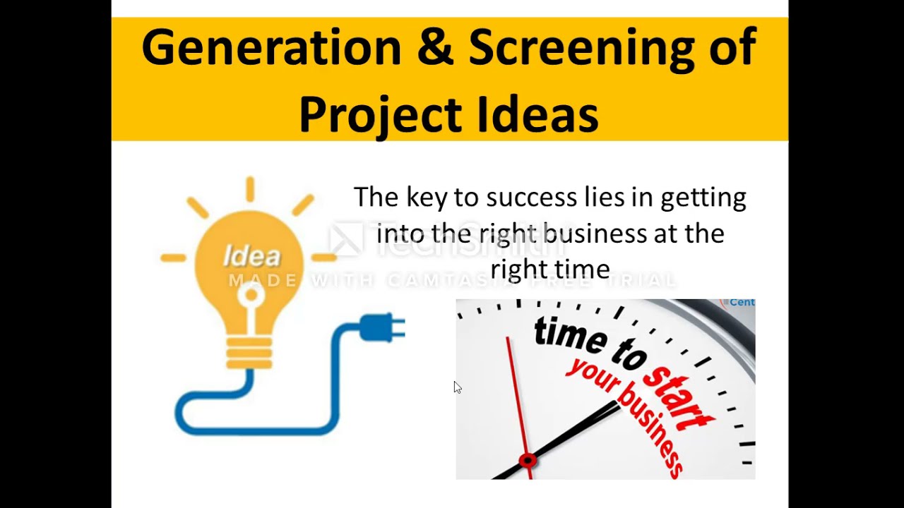 Generation & Screening of Project Ideas/SWOT Analysis/ Project ...