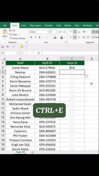 Flash Fill in Excel #excel #exceltips #exceltricks #exceltutorial #excelpro #viral #shorts #data ...