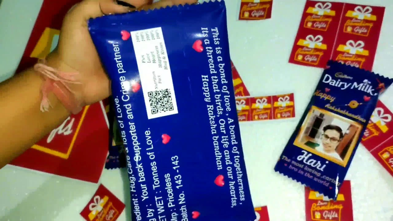 Customised Choclate with QR Code - YouTube