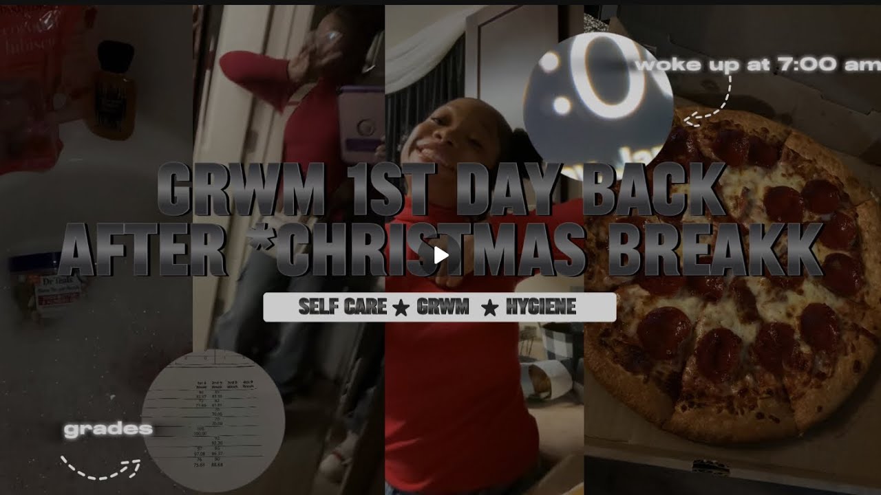 GRWM: first day back *after christmas break* - morning routine, + mini ...