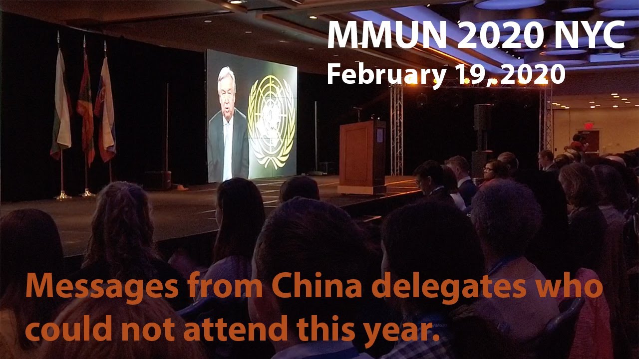 MMUN 2020 NYC - Messages from the delegates of China - YouTube