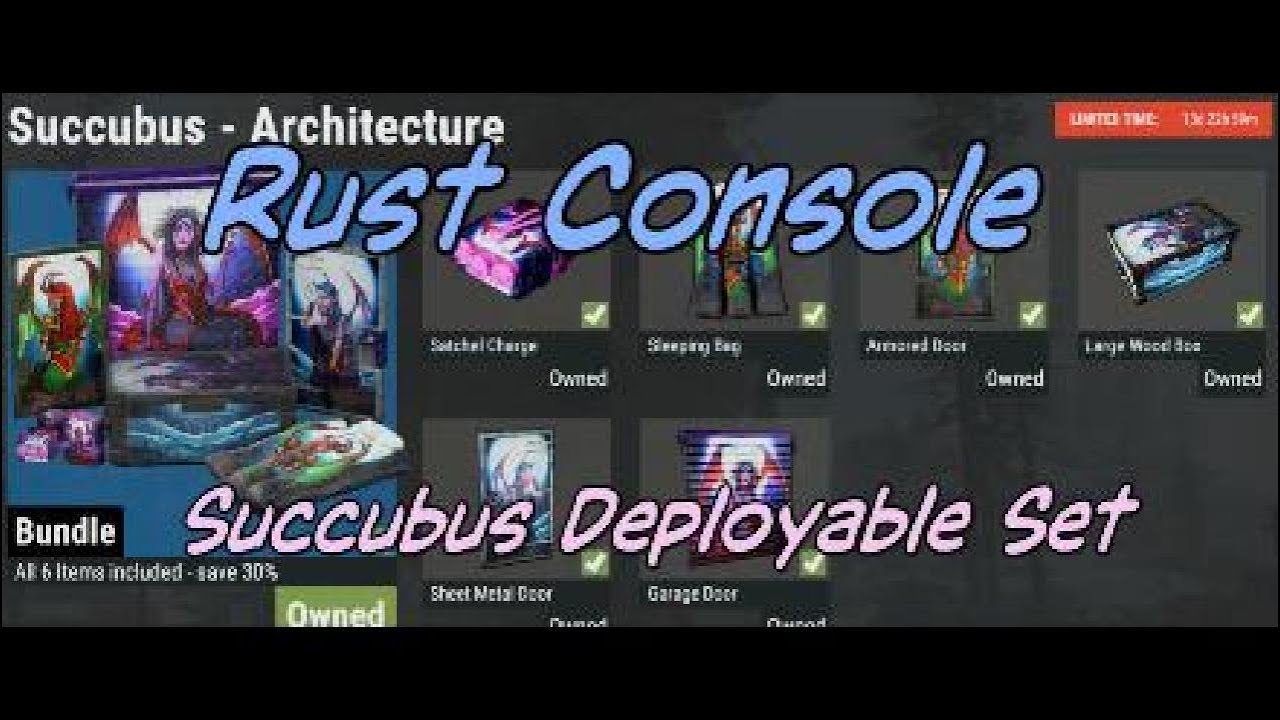 😈Rust Console Skin Showcase (Succubus Deployable Set) April 21 2022 ...