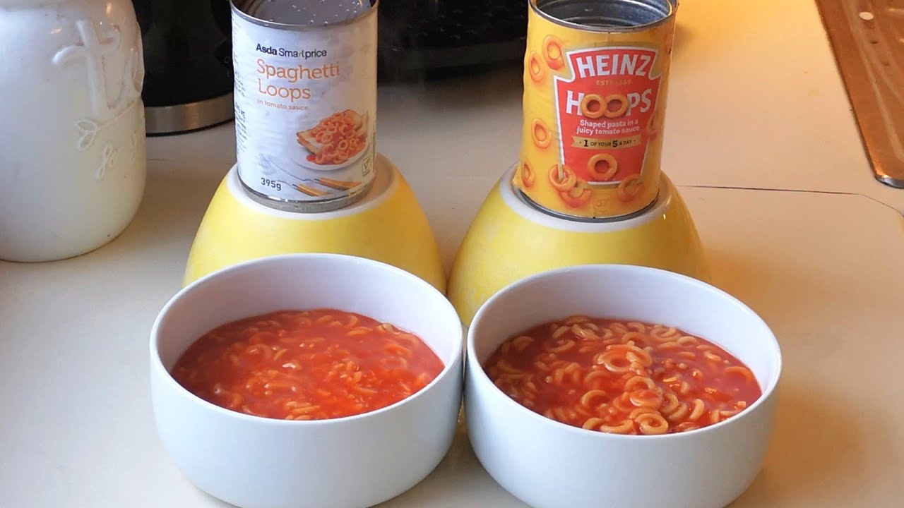 ASDA Smart Price Spaghetti Loops Vs Heinz Spaghetti Hoops | Food Review ...