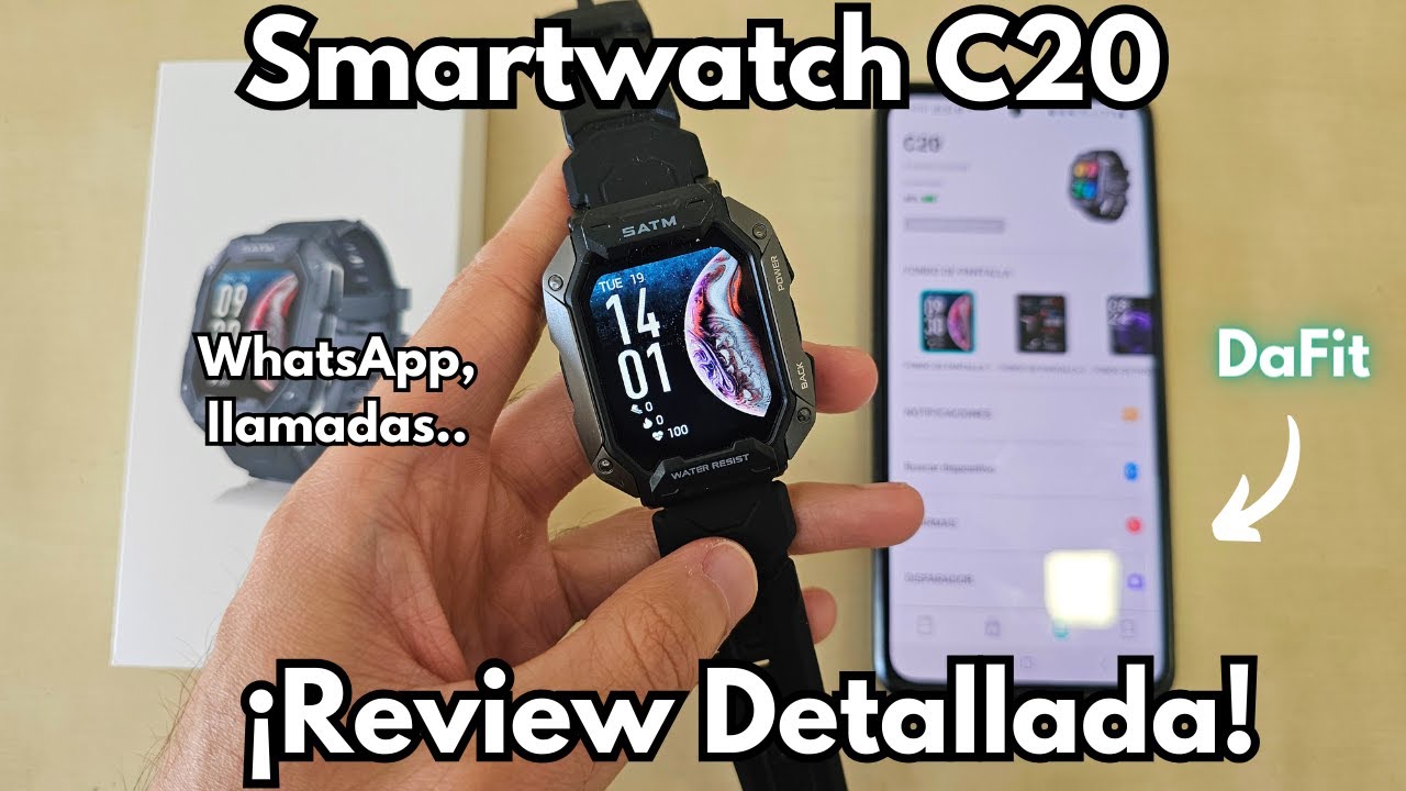 C20 ¿El Smartwatch de Estilo Militar? 🤔 Características y Configuración ...