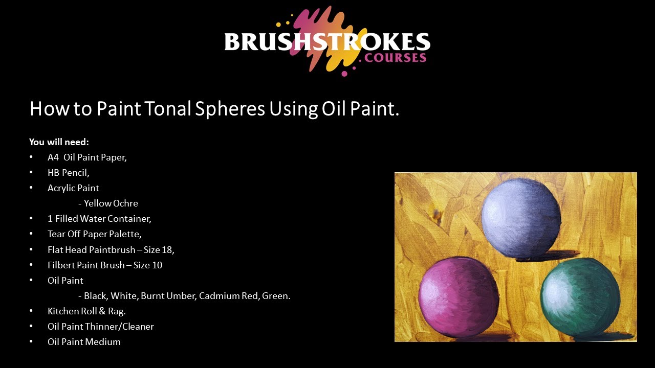 How to Paint Tonal Sphere Studies Using Oil Paint. - YouTube