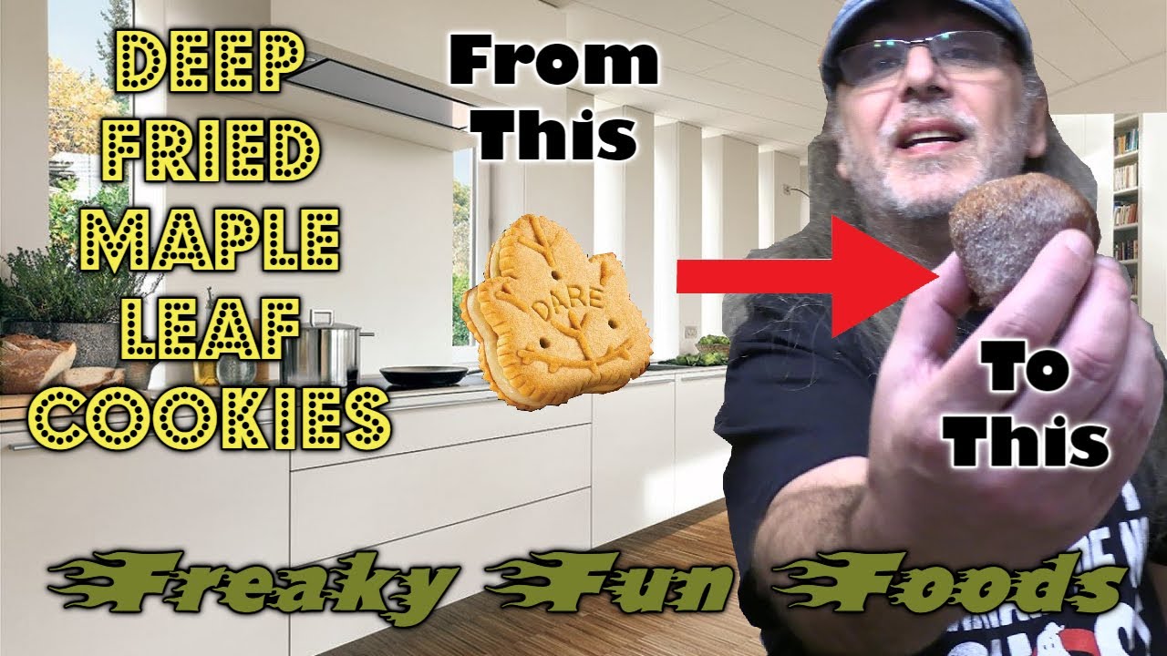 Deep Fried Maple Leaf Cookies / Freaky Fun Foods - YouTube