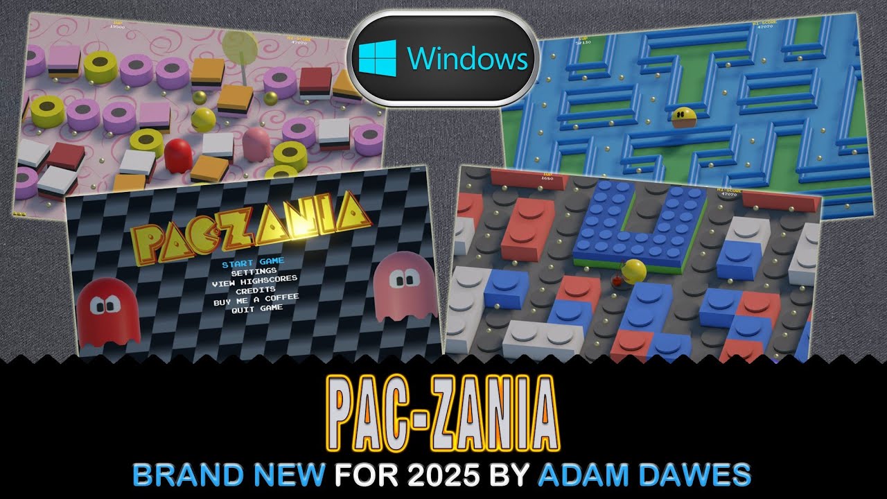 Pac-Zania - brand new for 2025 - a ground up recreation of Pac Mania by ...