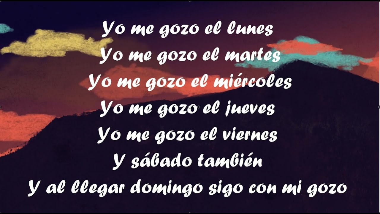 Yo Me Gozo Letra Dias De La Semana Chords Chordify