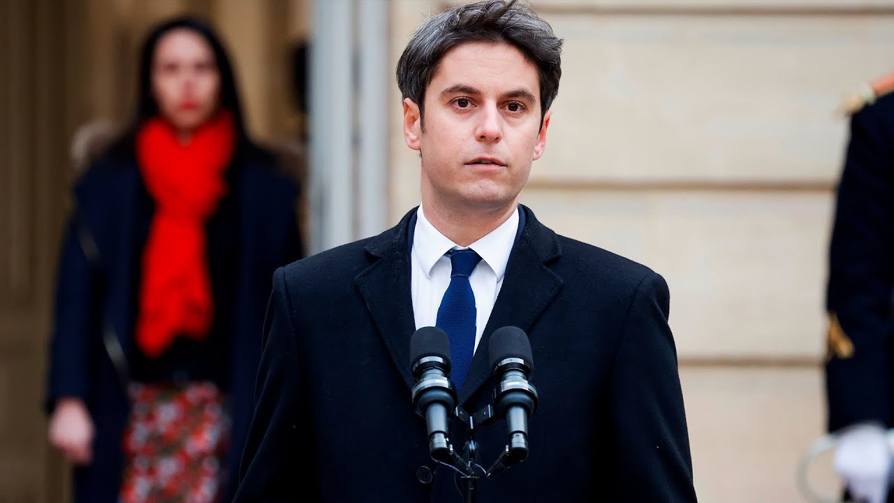 Gabriel Attal named first openly gay PM in France's history - YouTube