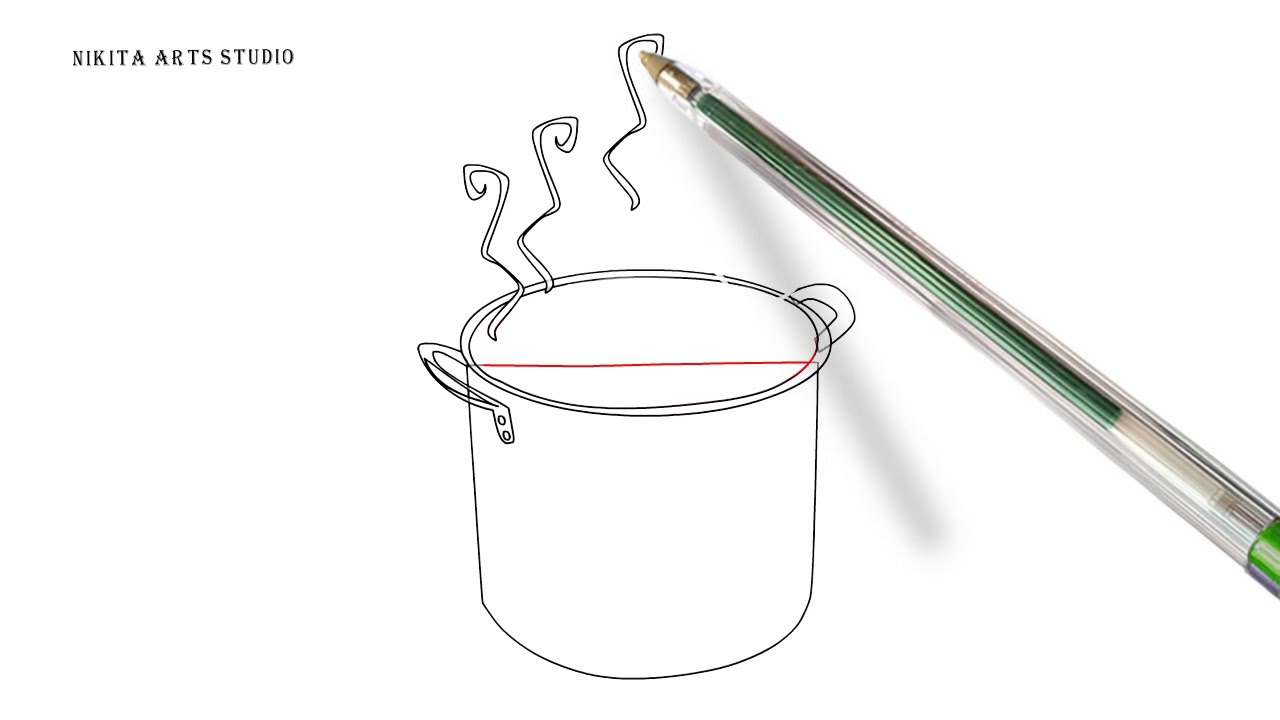 Boiled Water Drawing Tutorial | Cooking Studio EP 3 | Nikita Arts ...