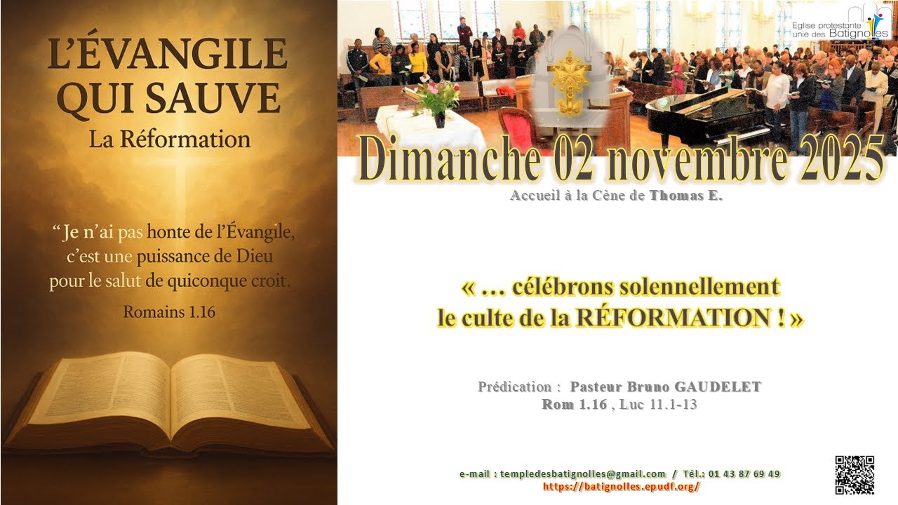 Dimanche 02 novembre 2025 - Réformation - Temple Protestant Paris ...