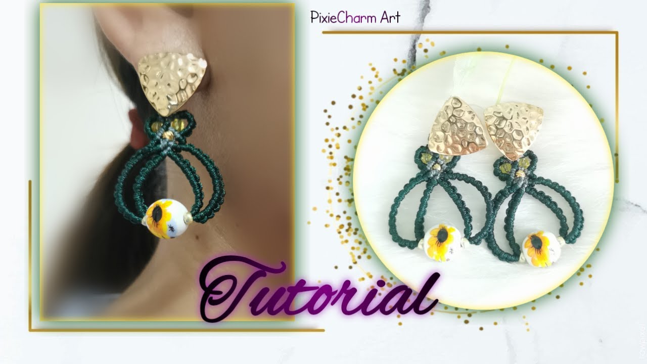 Ball Gown | Macrame Earrings Tutorial - YouTube
