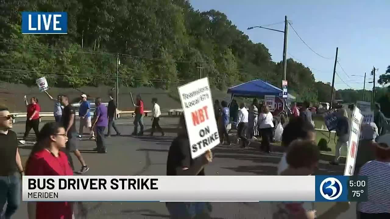 Bus driver strike having a big impact on Meriden families - YouTube