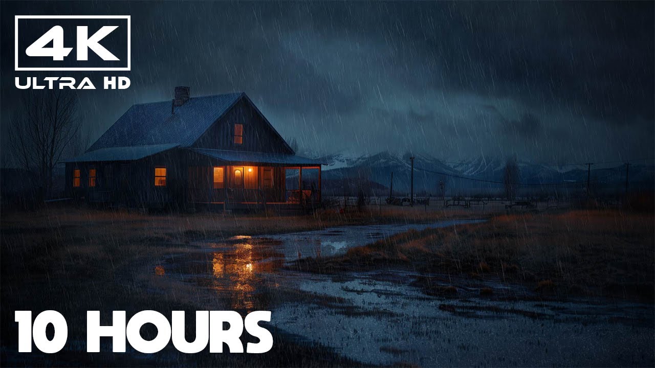 🌩️ Bunk House Thunderstorm Nature Sounds 💤 Fall Asleep with Relaxing ...