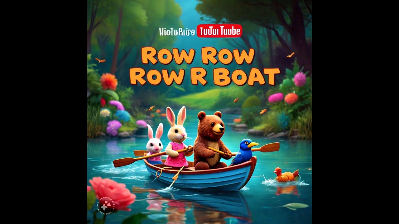 Row Row Row your boat with bear and friends :"ABC Animal Adventure song ...