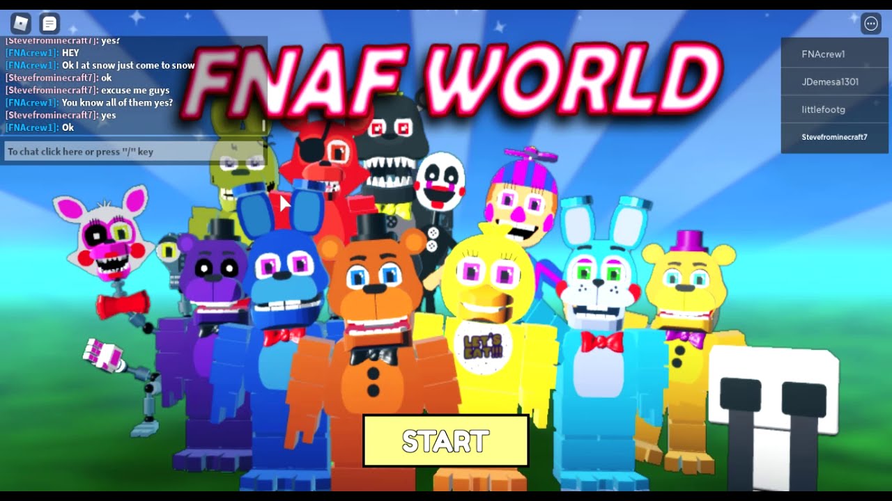 How to get all characters FNAF World Multiplayer Part 1 - YouTube