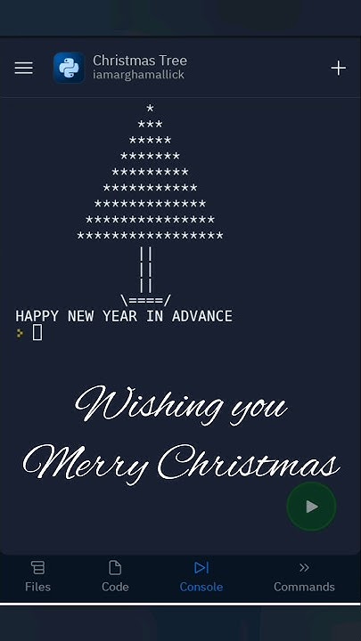 Wishing Merry Christmas in Python 🌲 ️🎅 #merrychristmas #christmastree #python #coding # ...