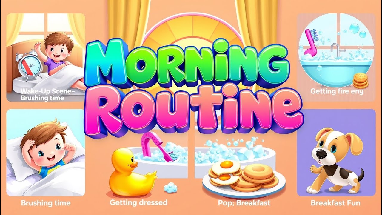 Morning Routine Poem | 100% FUN | Kids Learning | Daily Habits | Rhyme ...