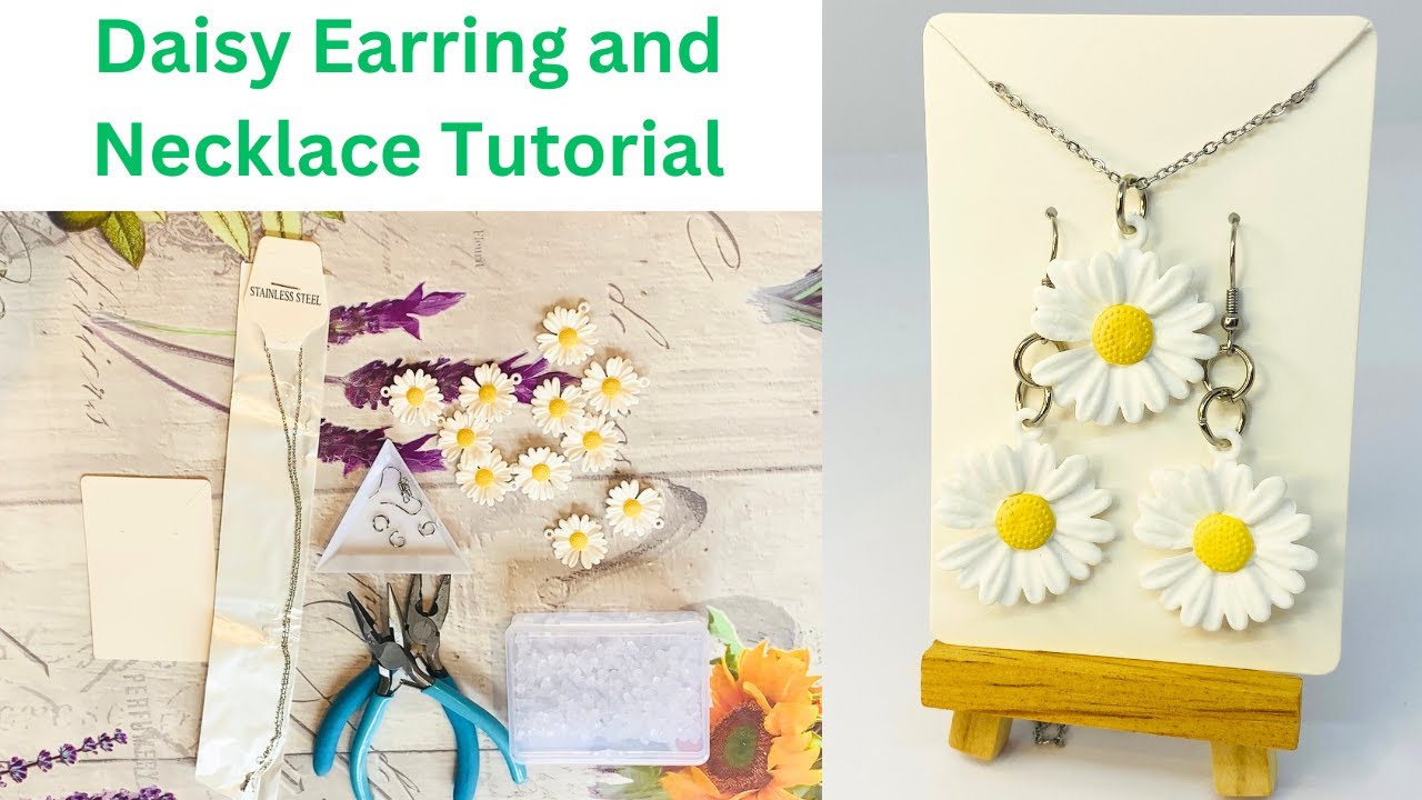 Daisy Earrings and Necklace Tutorial. Making Earrings. Making Necklaces ...