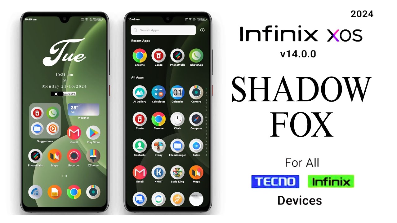 ShadowFox Theme for Infinix 🔥| New Theme For Infinix & Tecno | 3D Icon ...